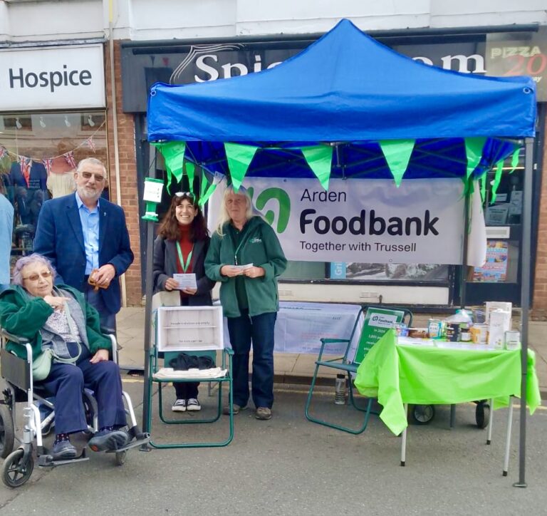 MP joins our volunteers at Alcester Court Leet street market | Arden ...